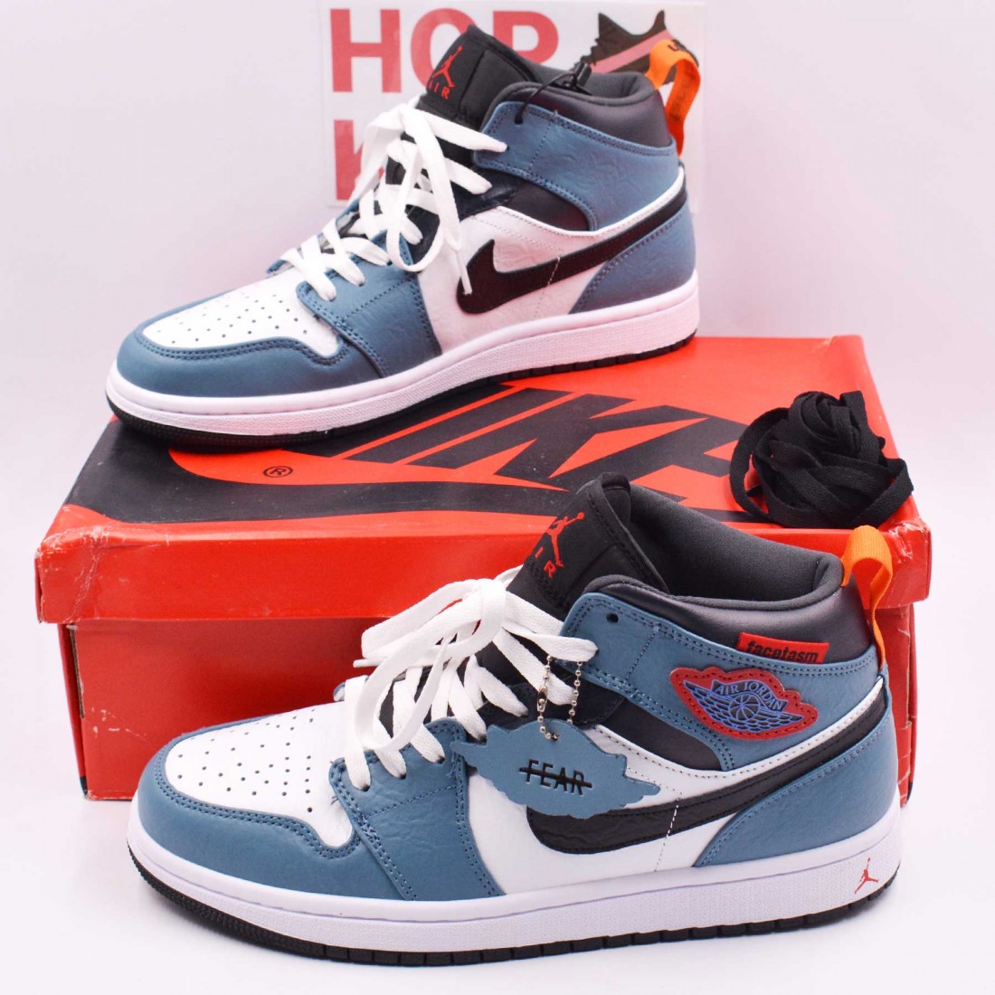 Buy Online Facetasm X Air Jordan 1 Fearless Blue [Batch 2020] In ...