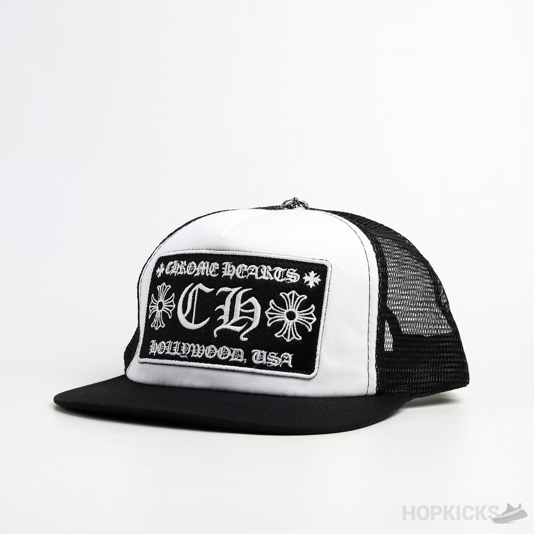 LA Chrome Hearts CH Trucker Black White Cap