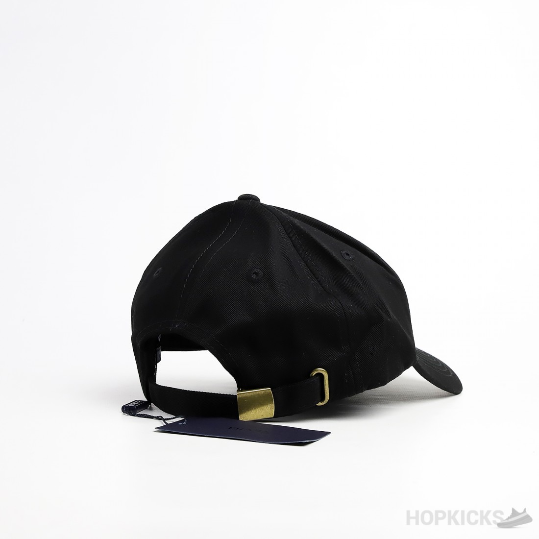 Prada Milano White Logo Black Cap