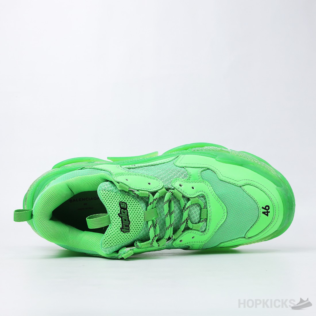Bale*ciaga Triple S Neon Green Clear Sole (Dot Perfect)