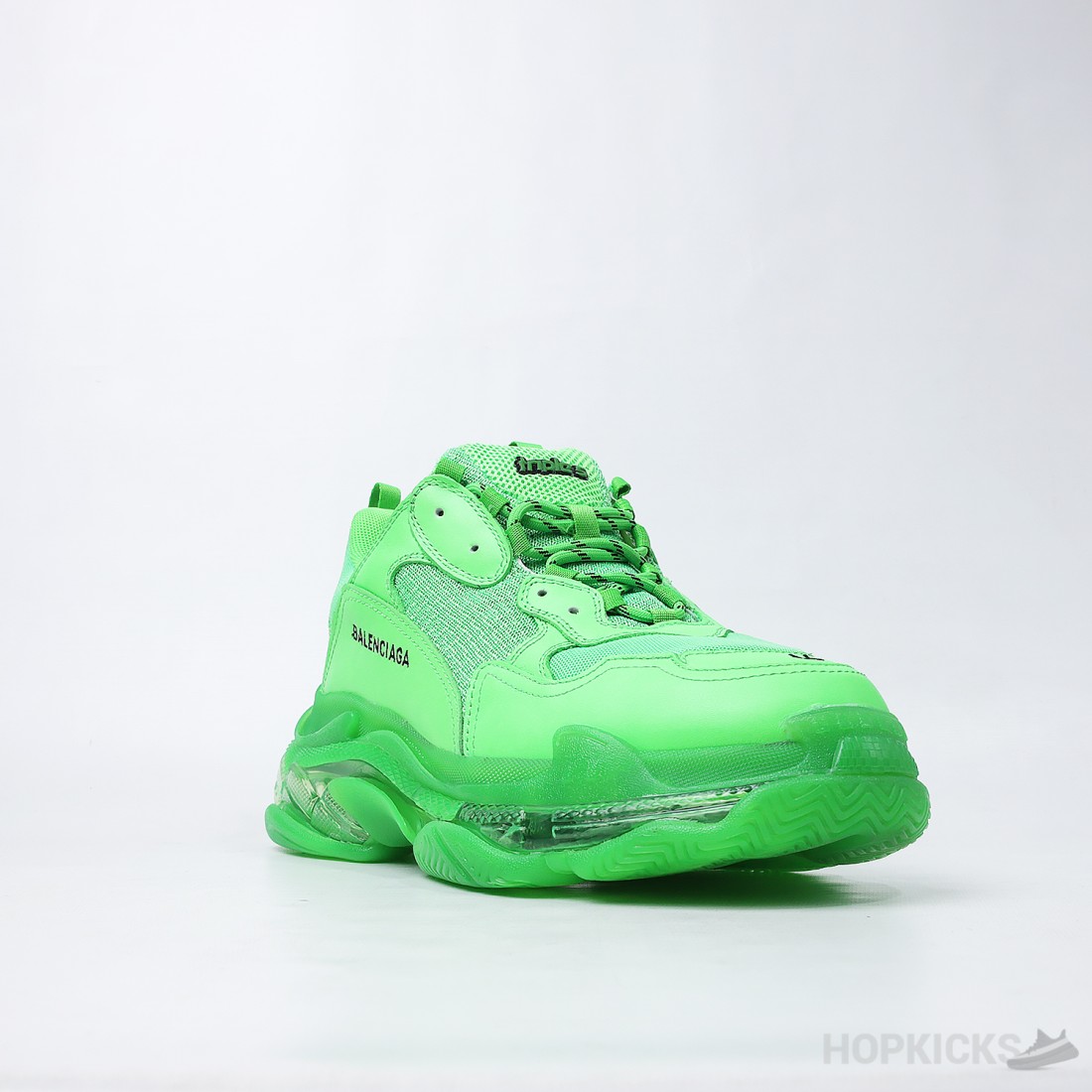 Bale*ciaga Triple S Neon Green Clear Sole (Dot Perfect)