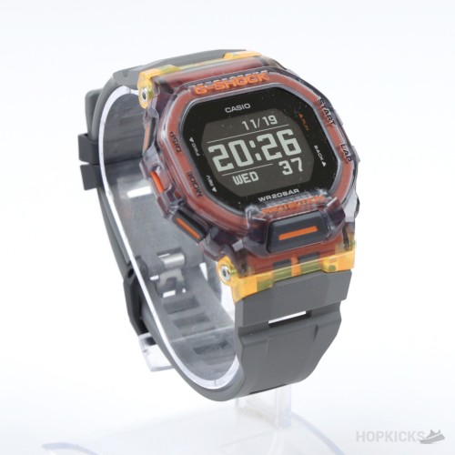 Casio G-Shock | DW-5600 | Translucent Red/Orange Skeleton Square Watch
