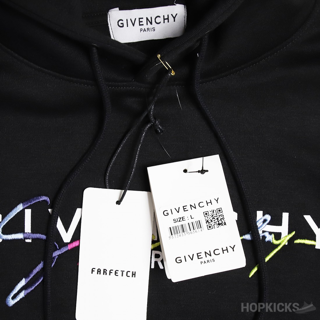 Givenchy Rainbow Signature Black Hoodie
